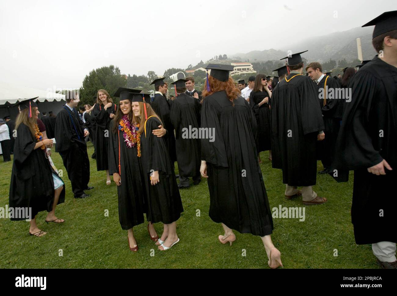 Graduating students mingle before the Commencement Ceremony at ...