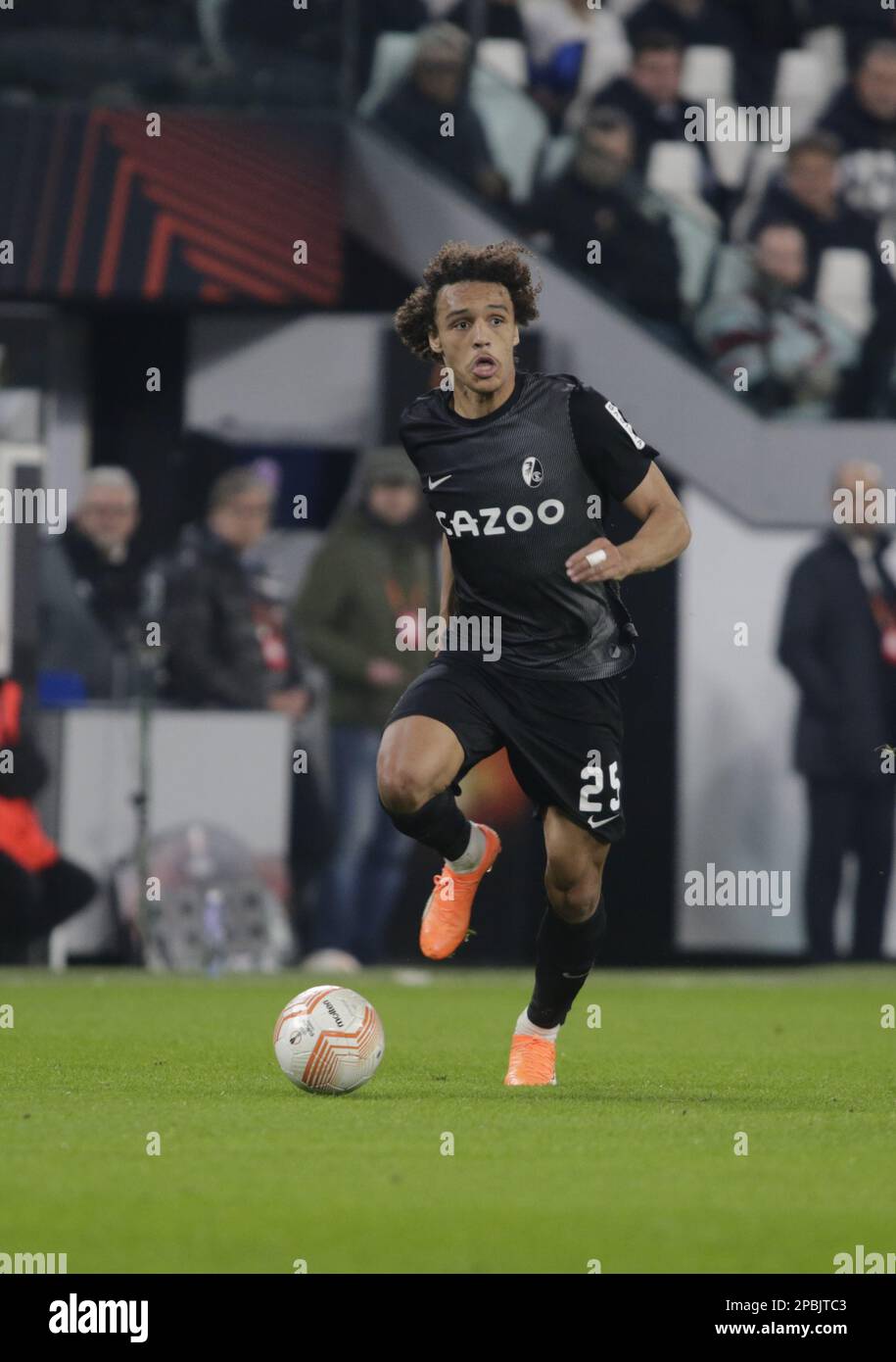 Kiliann Sildillia of SC Freiburg during the Uefa Europa League ...