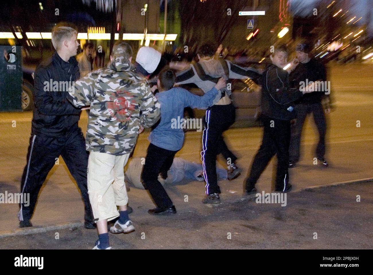 Russian-speaking rioters beat a passer-by, reportedly an Estonian, in ...