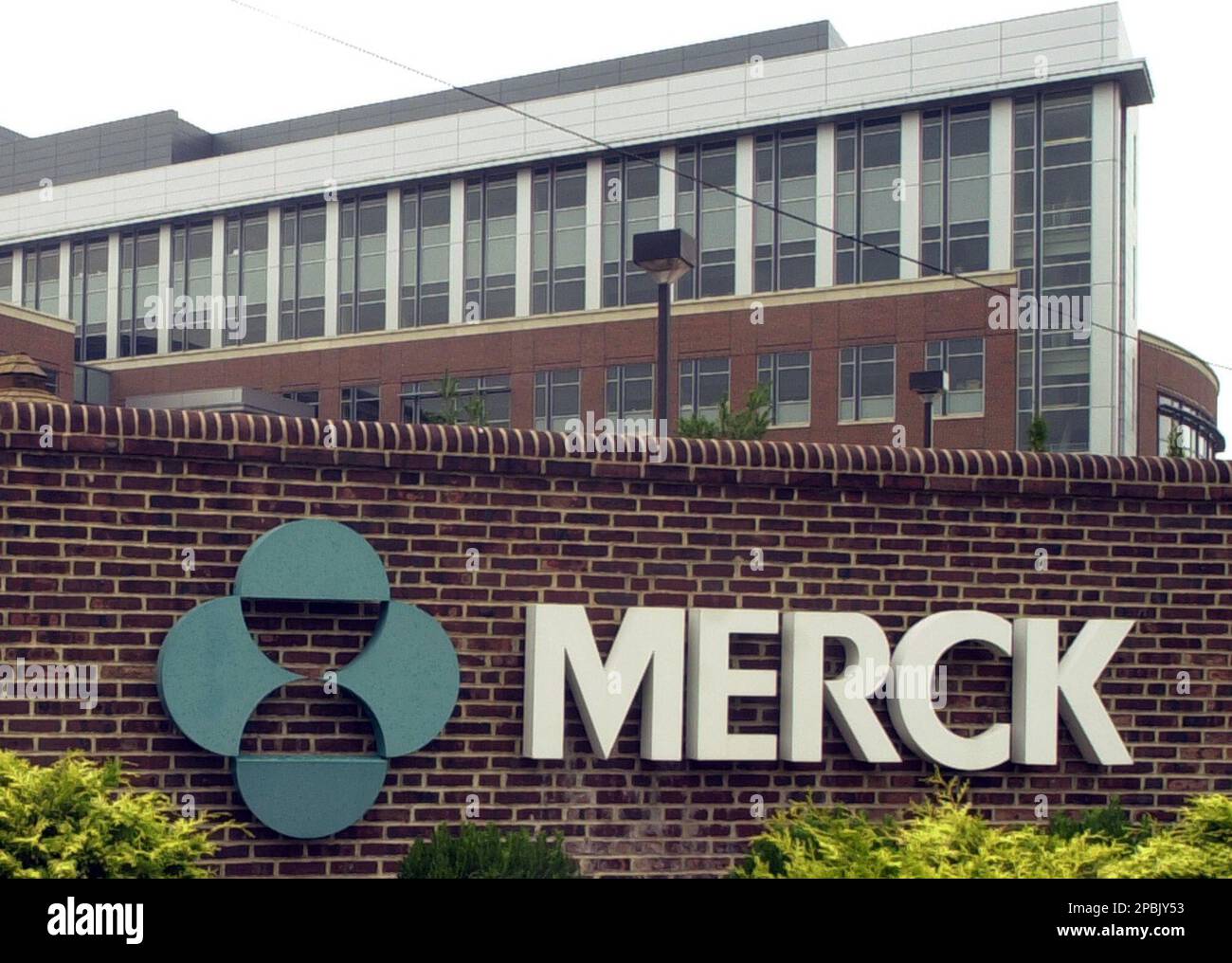 ** FILE ** Offices of the Merck & Co. plant in Rahway, N.J., Merck's ...