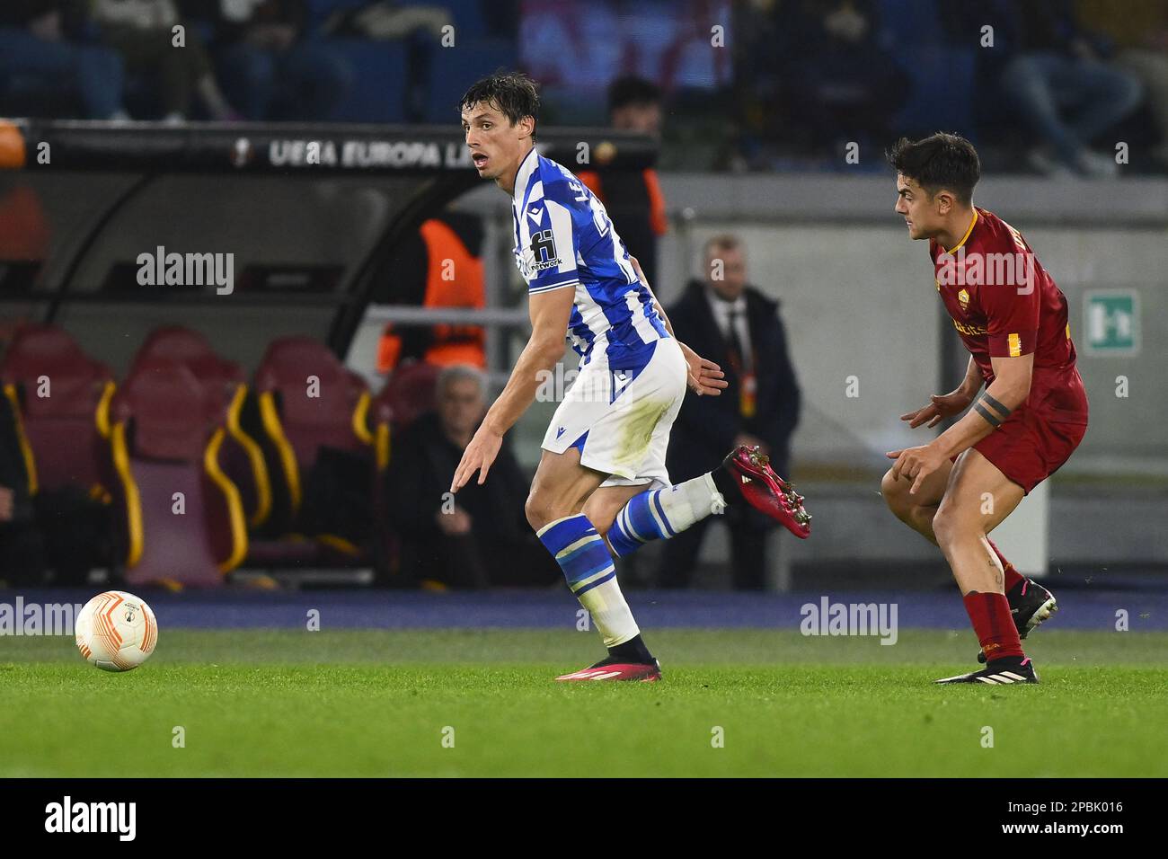 Robin Le Normand of Real Sociedad de Futbol during the first leg of the ...