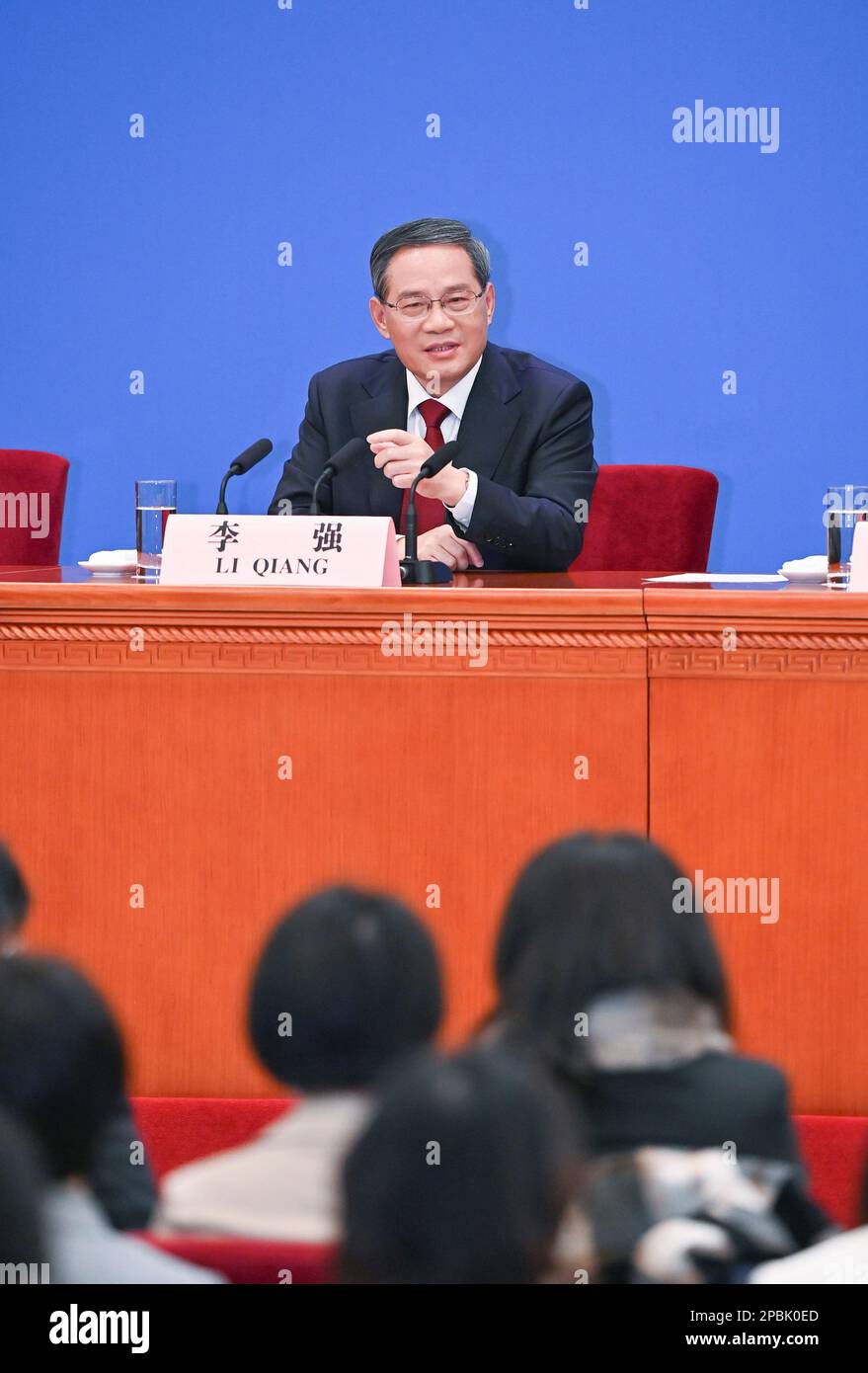 Beijing, China. 13th Mar, 2023. Chinese Premier Li Qiang meets the ...