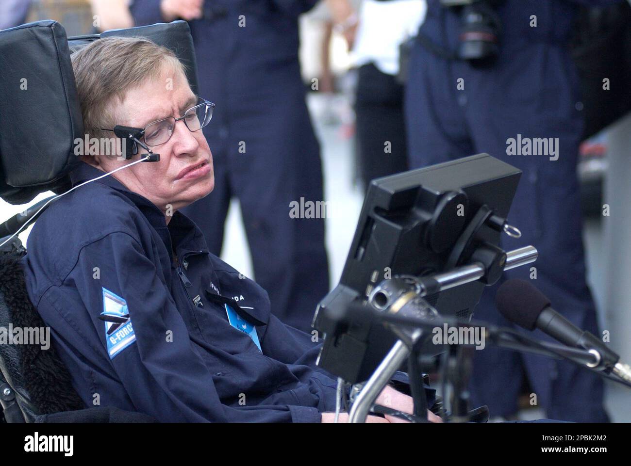 Astrophysicist Stephen Hawking communicates with the media using a ...