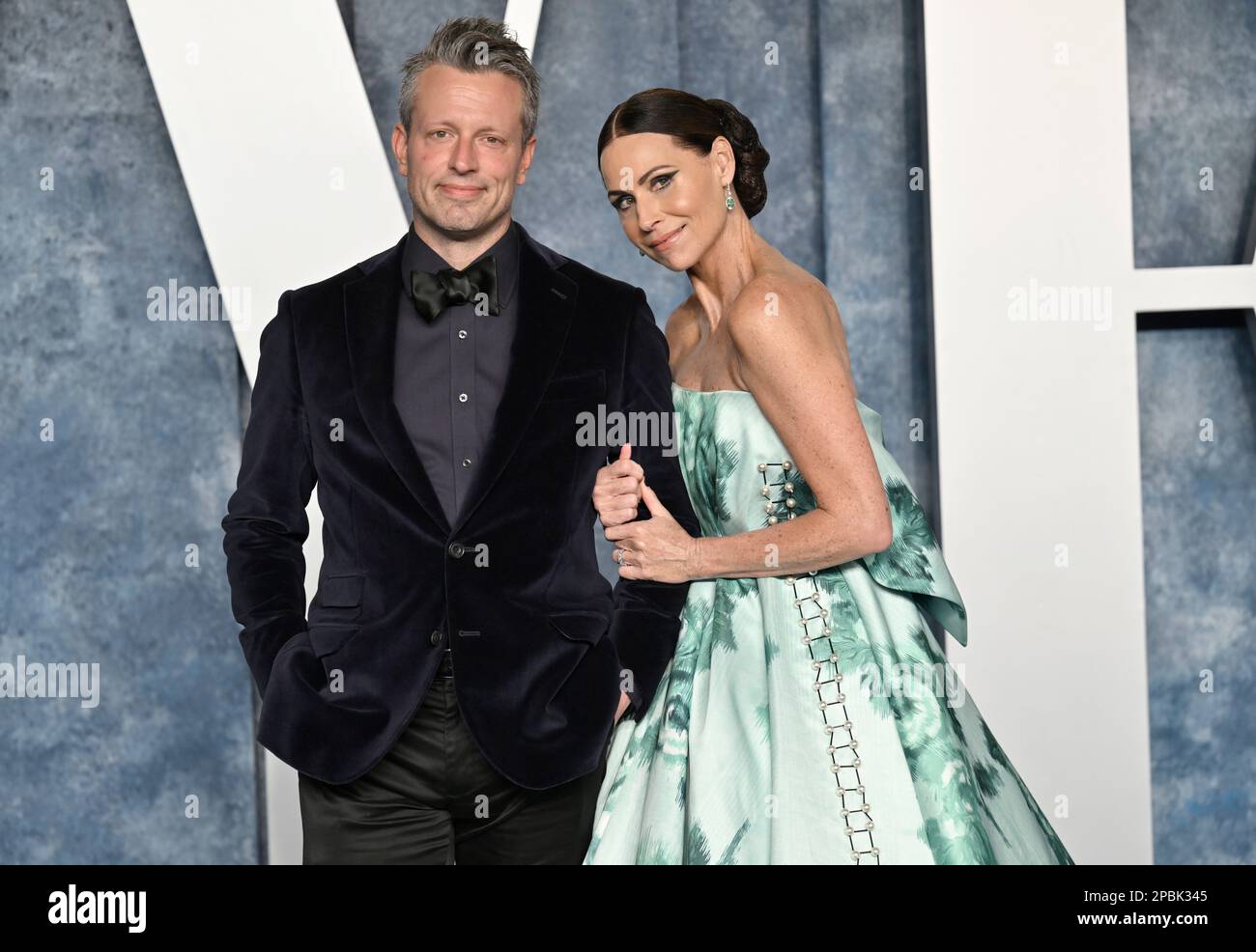 Addison O'Dea, left, and Minnie Driver arrive at the Vanity Fair Oscar ...