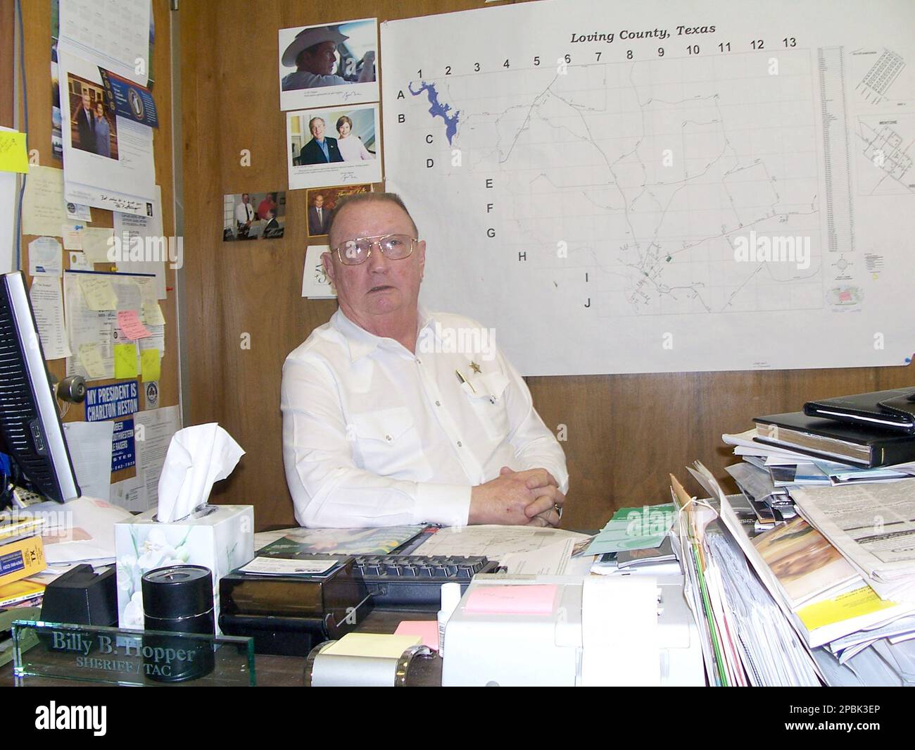 **ADVANCE FOR WEEKEND, APRIL 28-29 ** Loving County Sheriff Billy ...