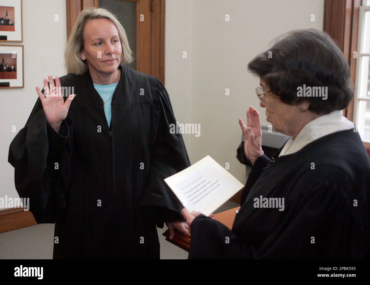 Ellen Ash Peters, right, a former state Supreme Court chief justice ...
