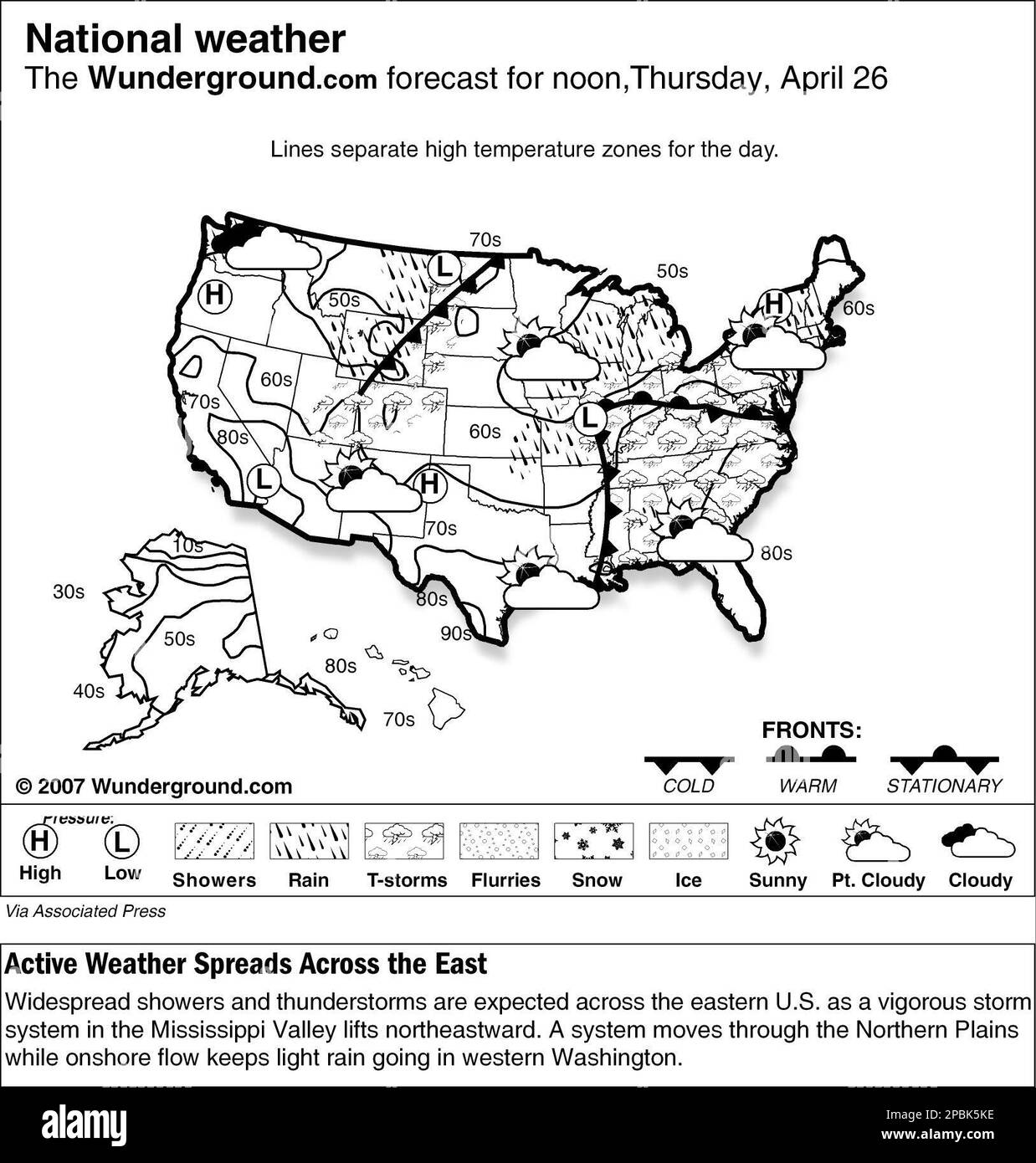 Widespread showers and thunderstorms are expected across the eastern U ...