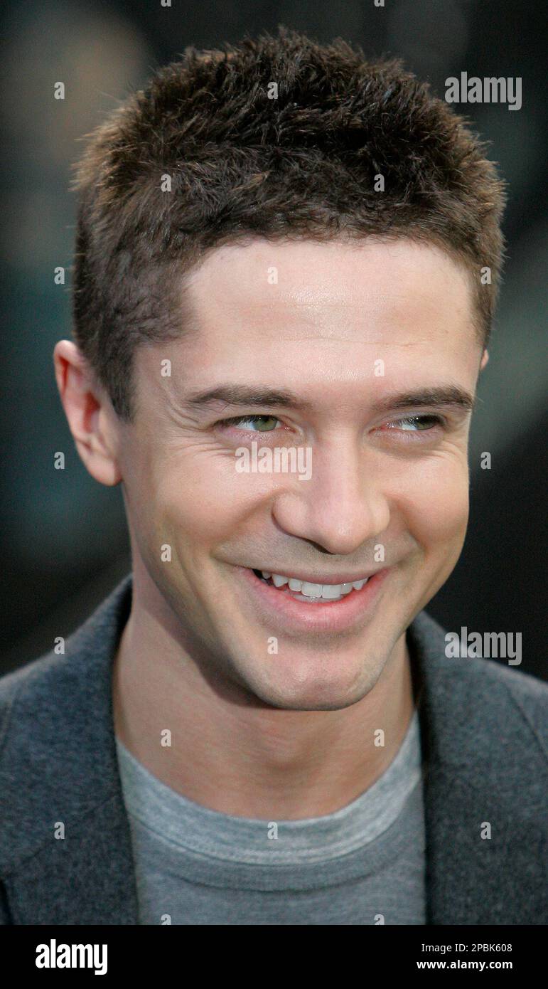 U.S. Actor Topher Grace arrives for the screening of the film "Spider ...