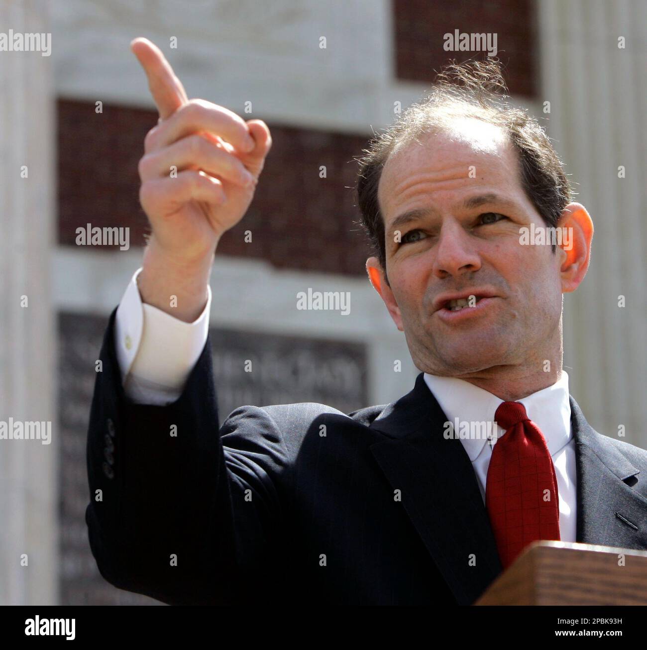 New York Gov. Eliot Spitzer speaks during a news conference in ...