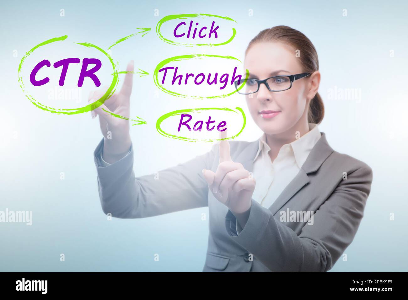 CTR click through rate concept with the business people Stock Photo - Alamy