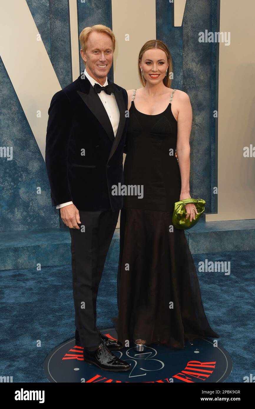 LOS ANGELES - MAR 12: Roger Lynch, Christina Baxter at the 2023 Vanity ...