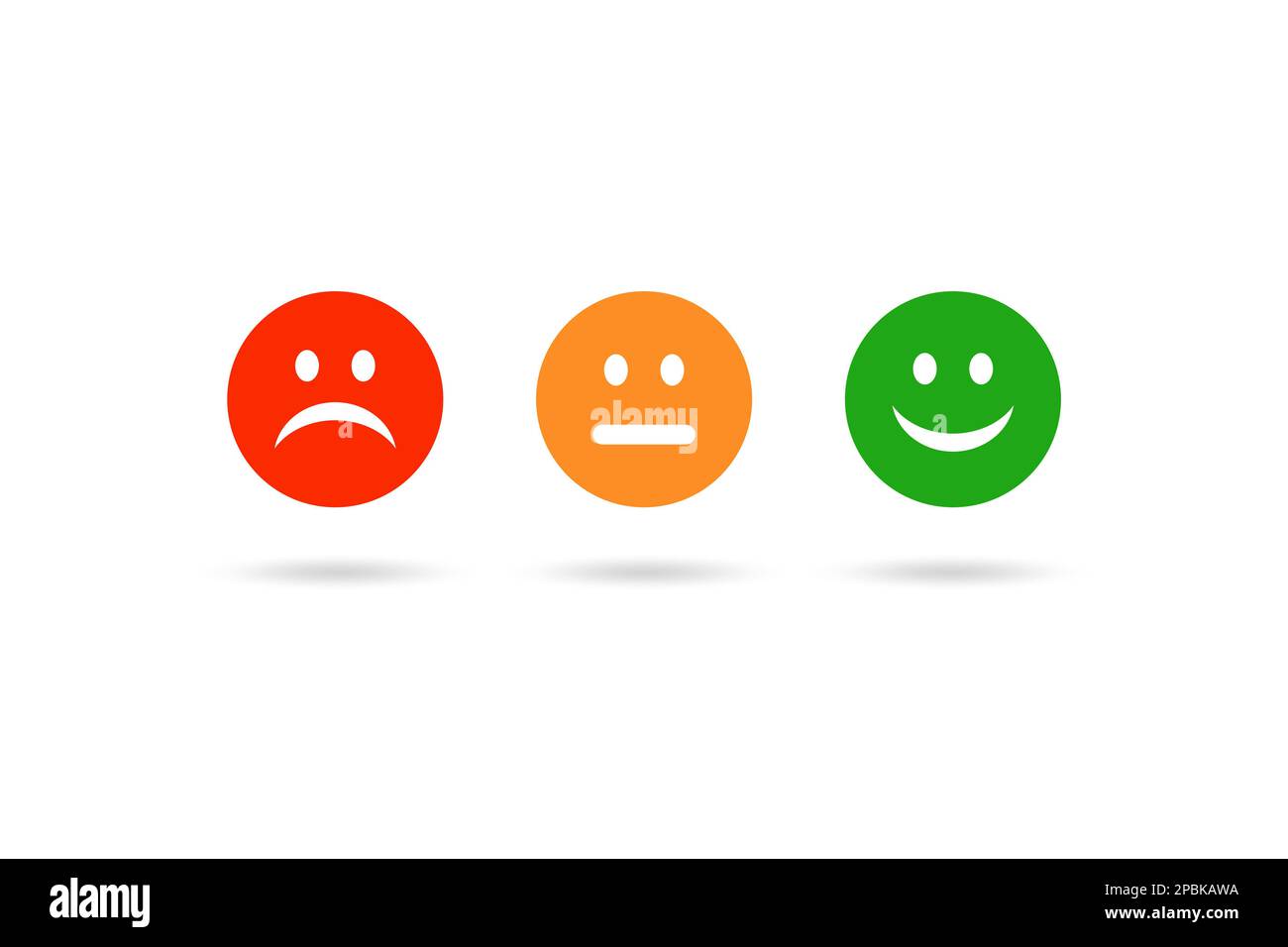 Illustration of customer feedback with the faces Stock Photo - Alamy