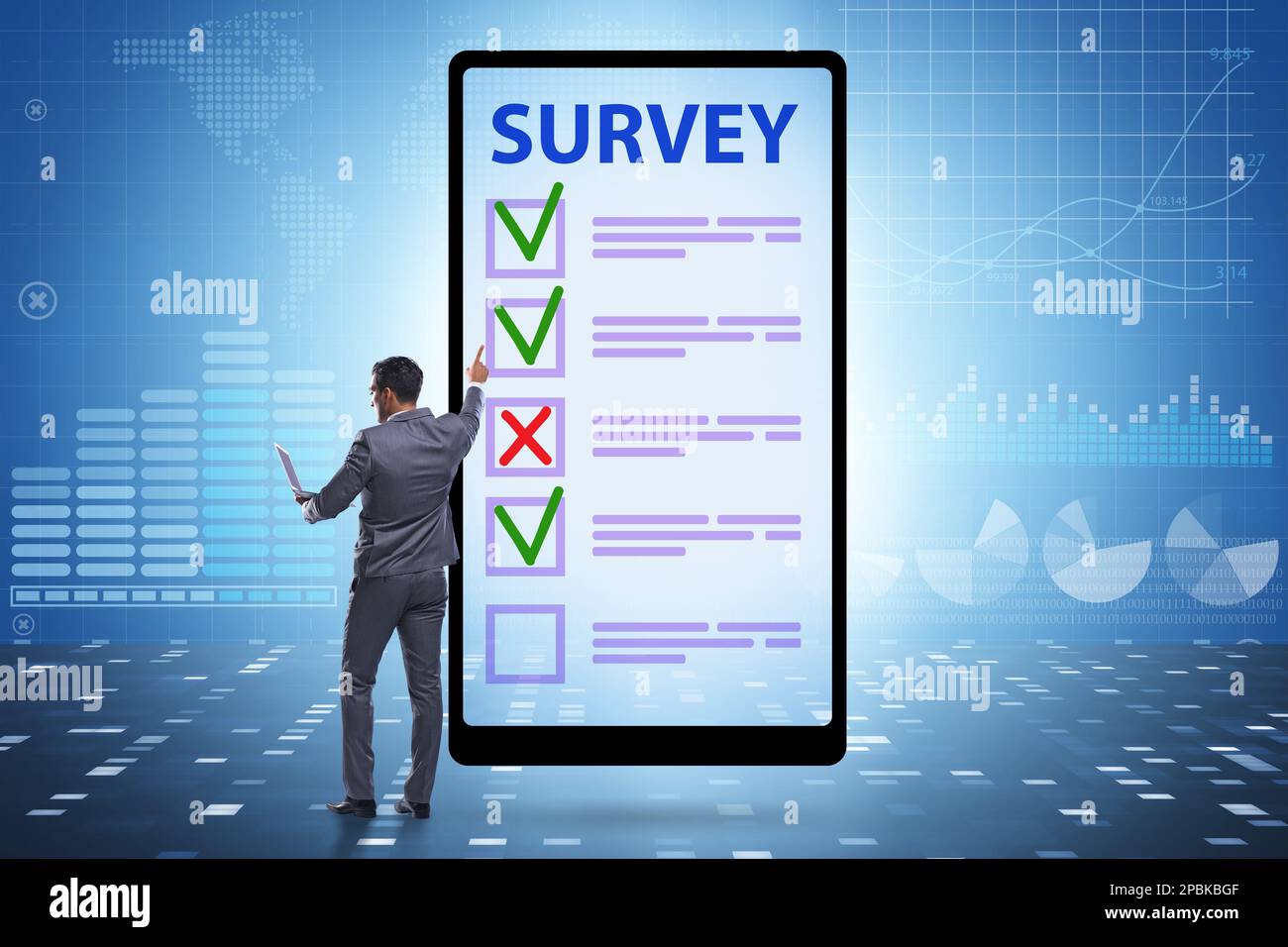 Survey questionnaire with the tick boxes Stock Photo - Alamy