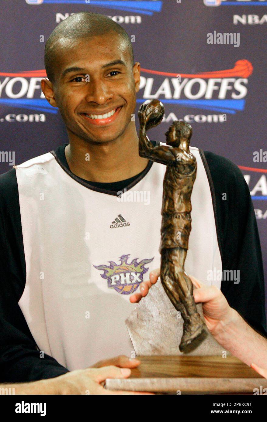 Phoenix Suns' Leandro Barbosa, of Brazil, received the NBA's Sixth Man ...