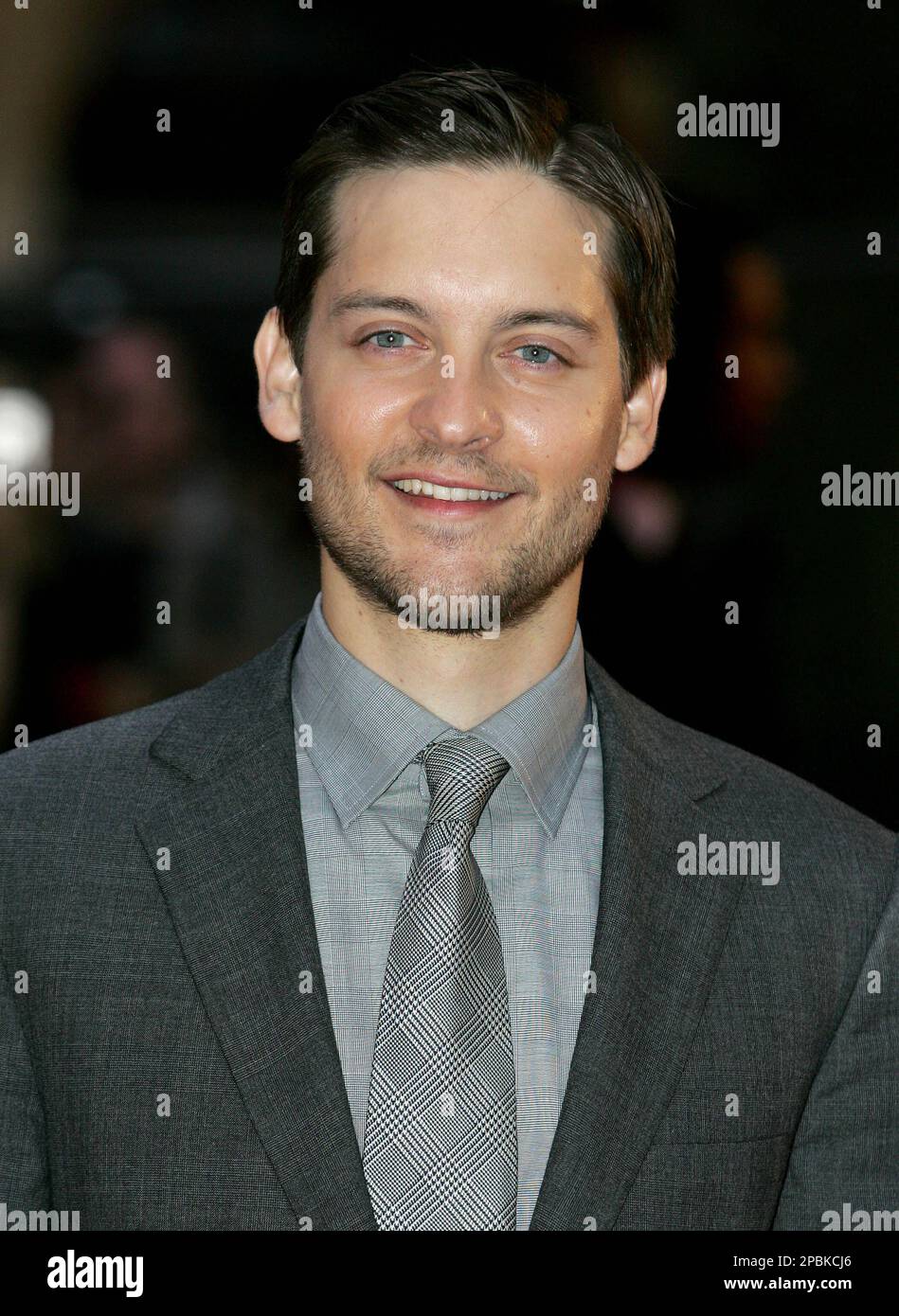 Toby Maguire who stars as "Spiderman" arrives for the film premiere of ...