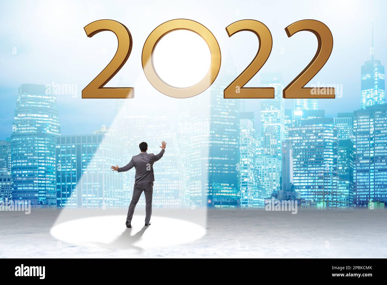 Concept of year 2022 in the spotlight Stock Photo - Alamy
