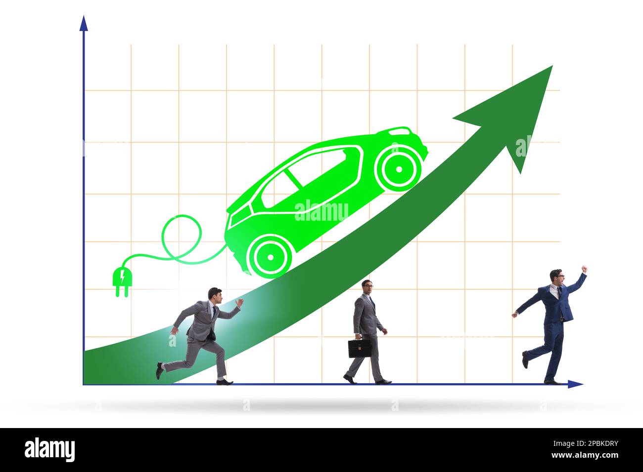 Growth of the electric car usage concept Stock Photo - Alamy