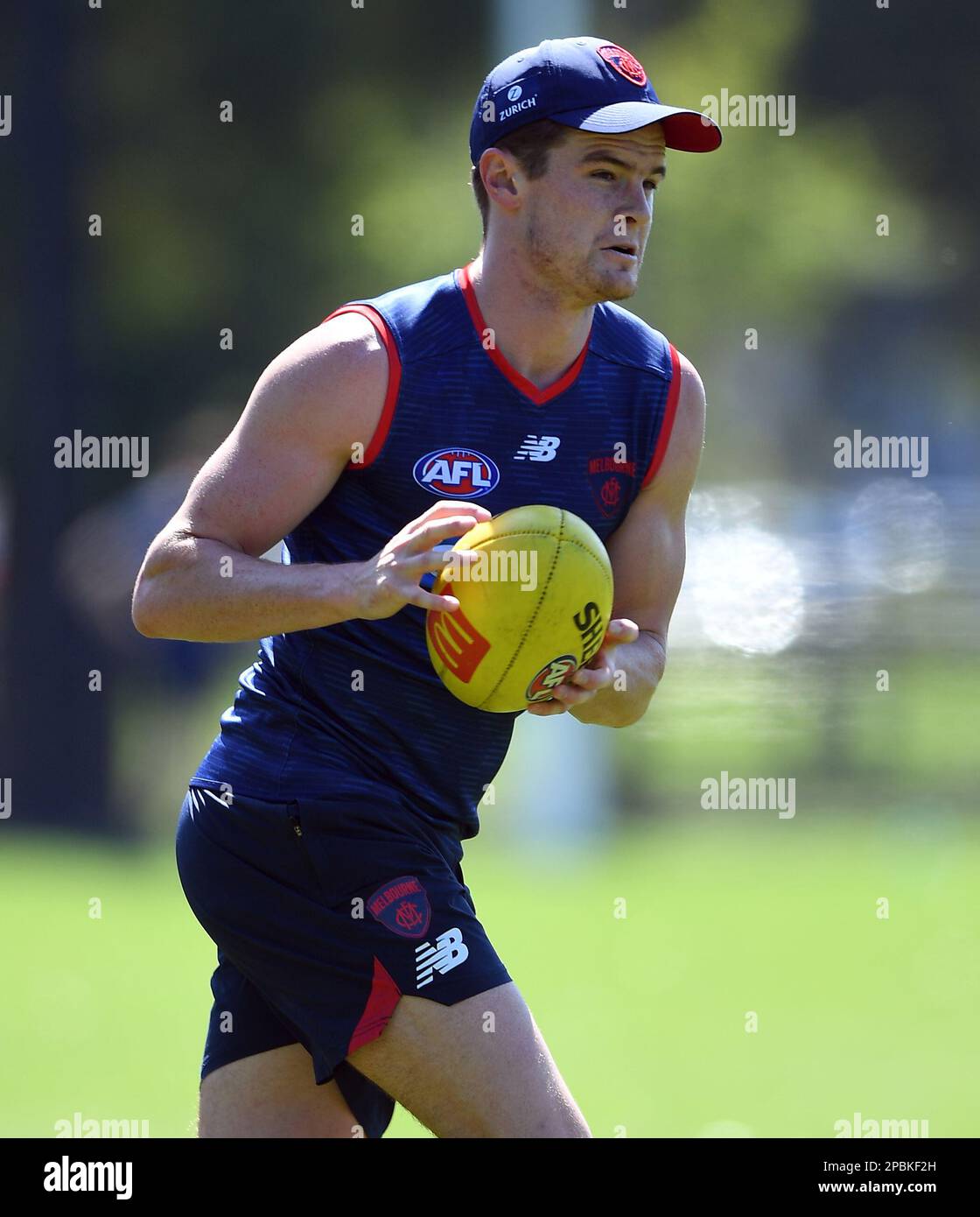 Bayley Fritsch is seen during a Melbourne Demons AFL training session ...