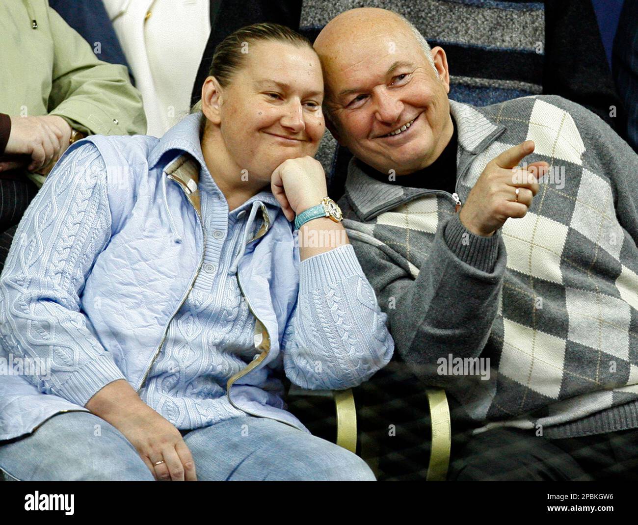 Moscow Mayor Yuri Luzhkov and his wife, billionaire, Yelena Baturina ...