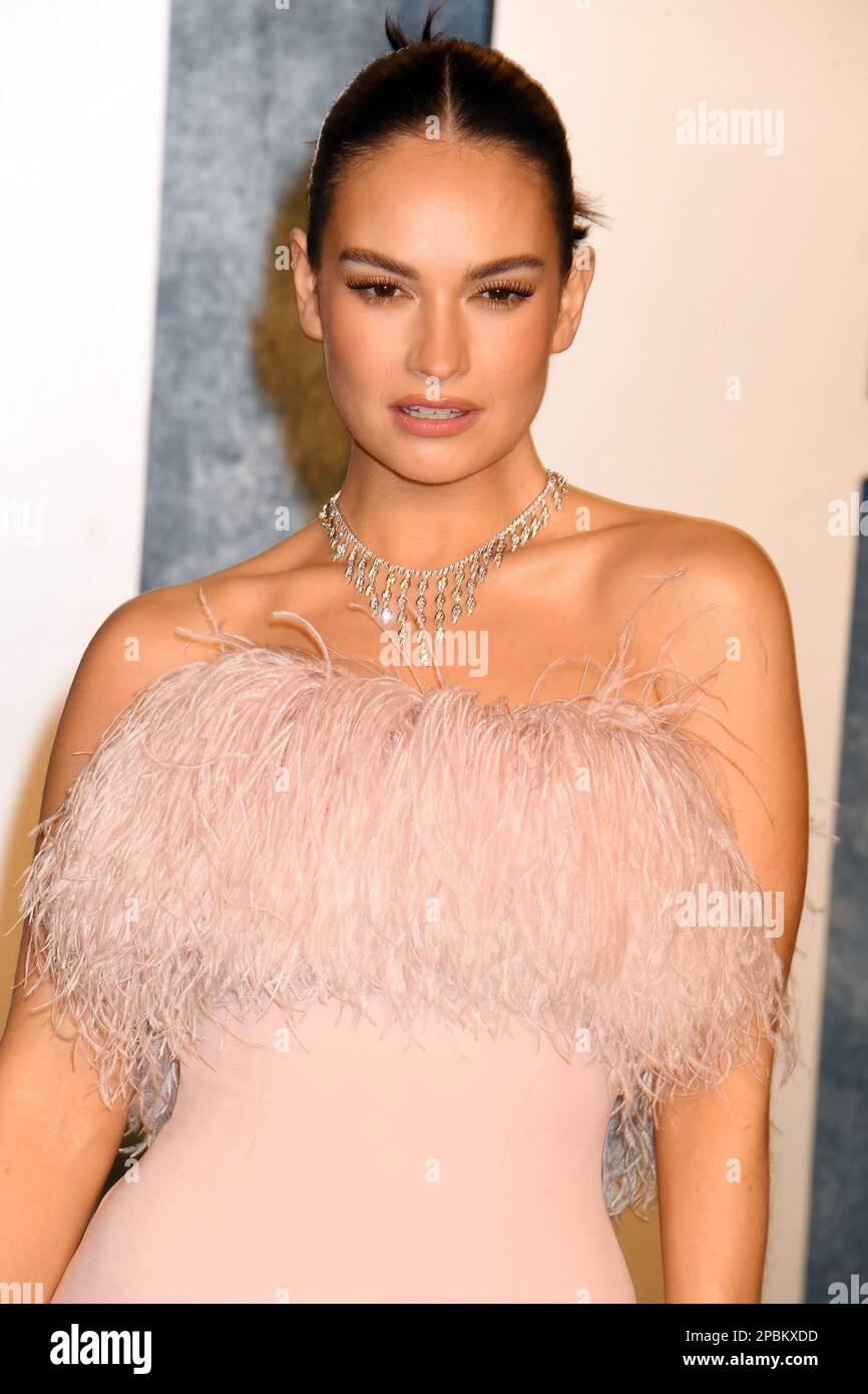 Beverly Hills, Ca. 12th Mar, 2023. Lily James at the 2023 Vanity Fair ...
