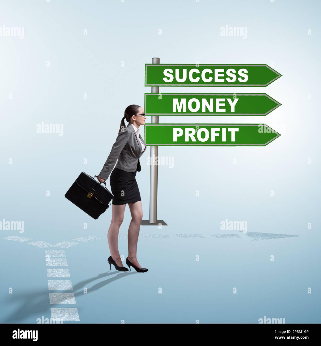 The businesswoman facing hard choice in work home balance Stock Photo ...