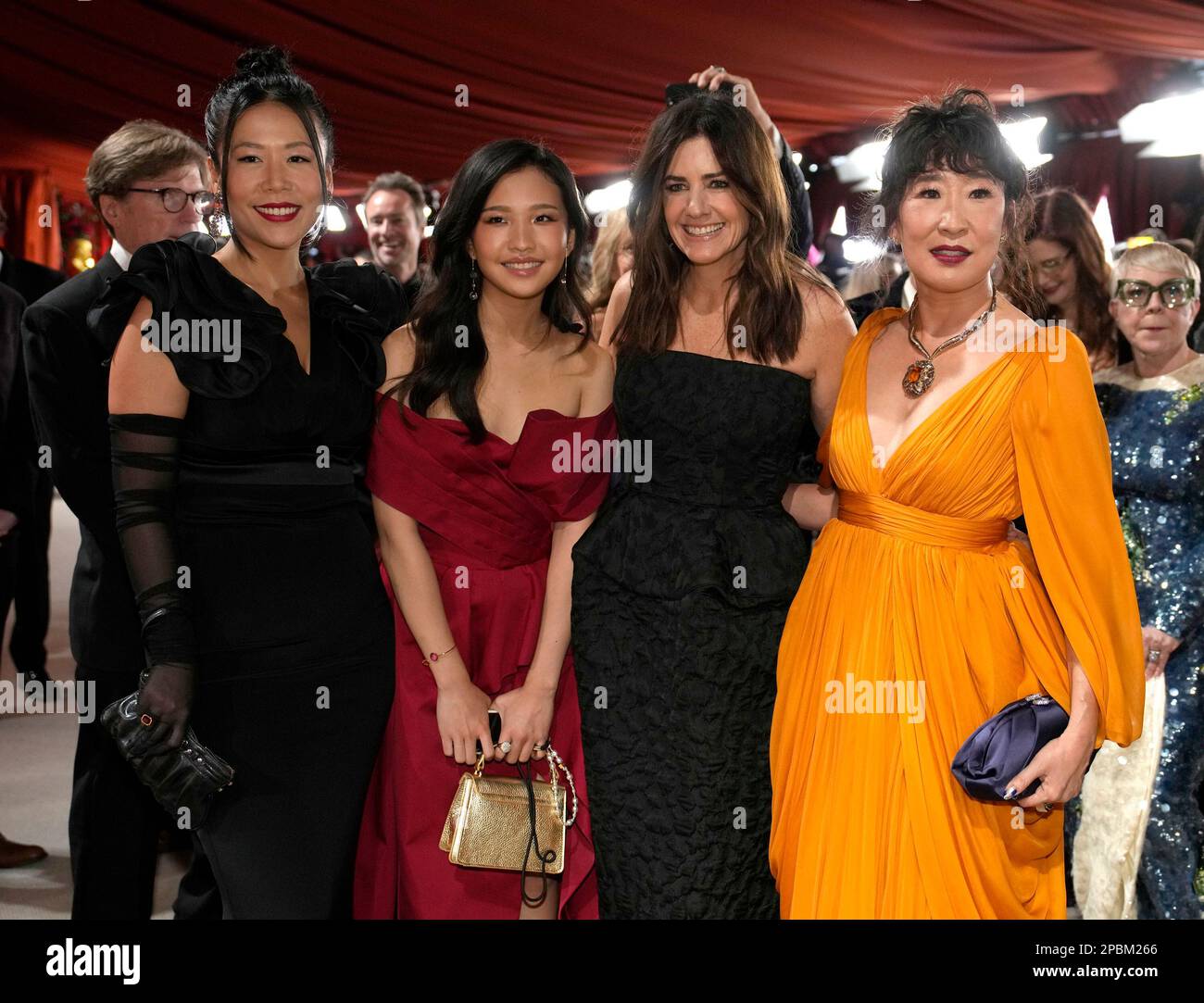 Domee Shi, from left, Rosalie Chiang, Lindsay Collins and Sandra Oh ...
