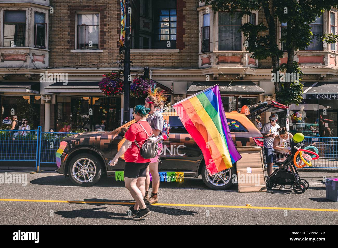 Vancouver, Canada - July 31,2022: People are walking on Robson Street ...