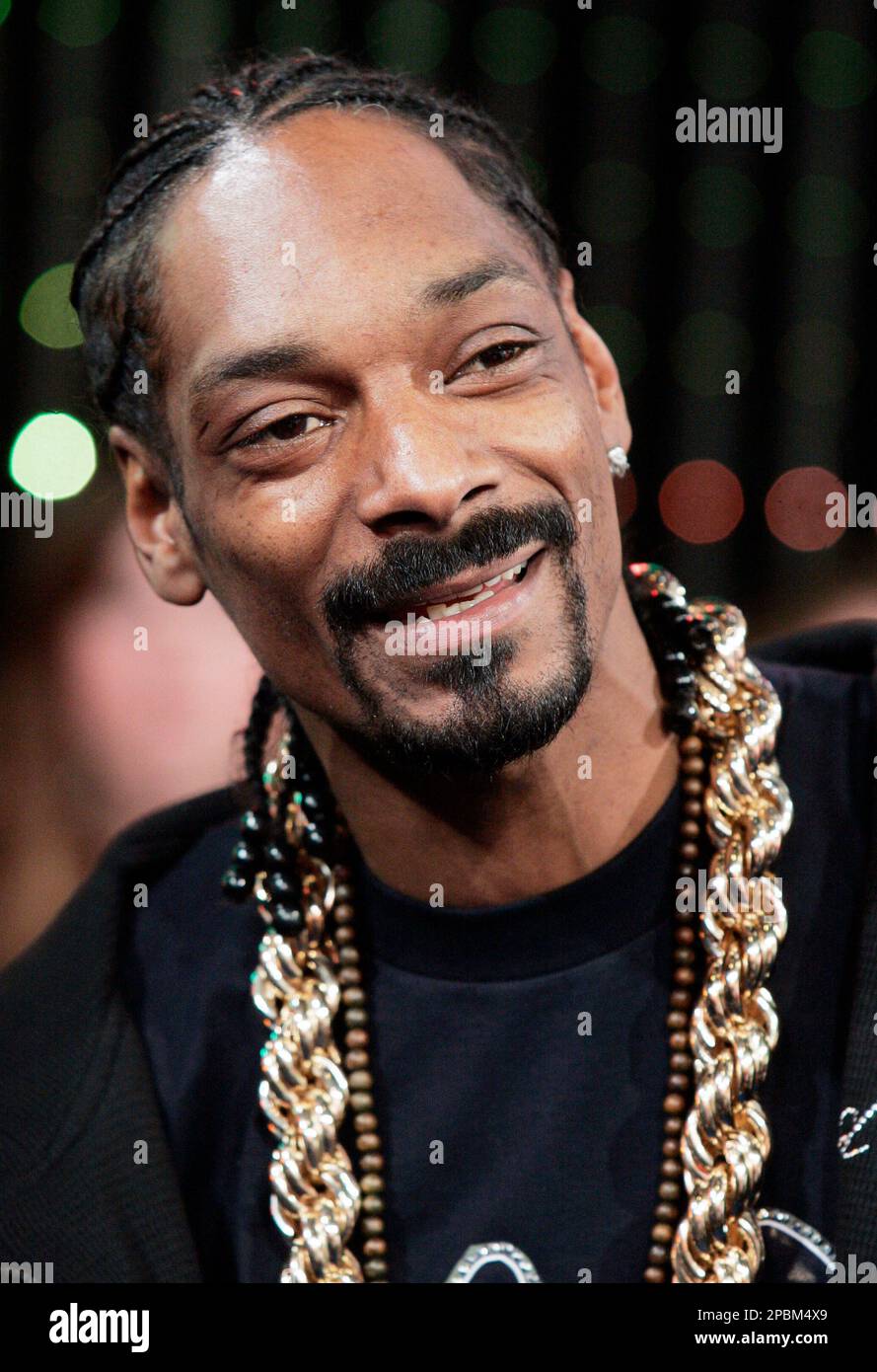 Hip hop artist Snoop Dogg appears on stage during MTV's 'Total Request ...