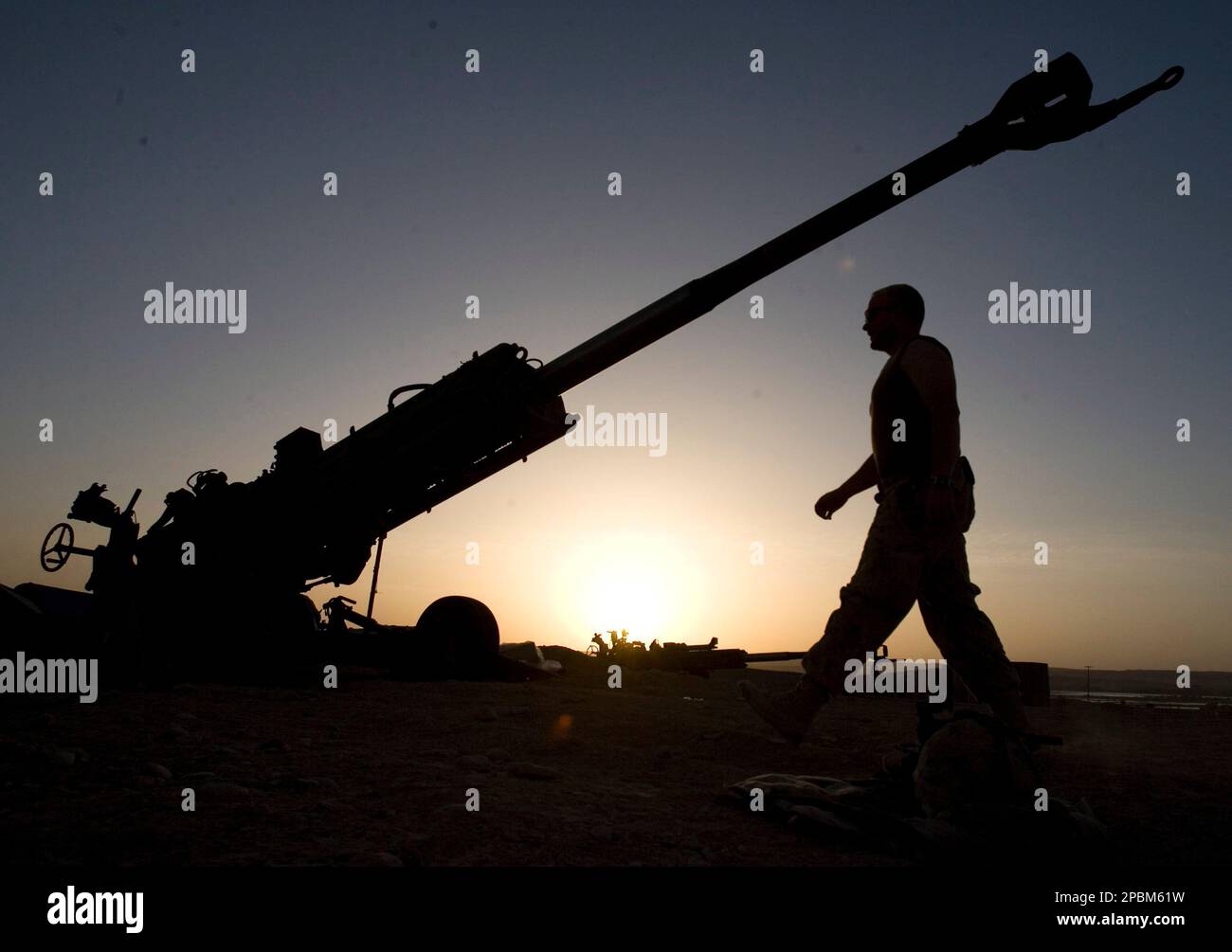 2nd RCHA Bombadier Mark Golder, from Lakeville, N.B., walks past a ...