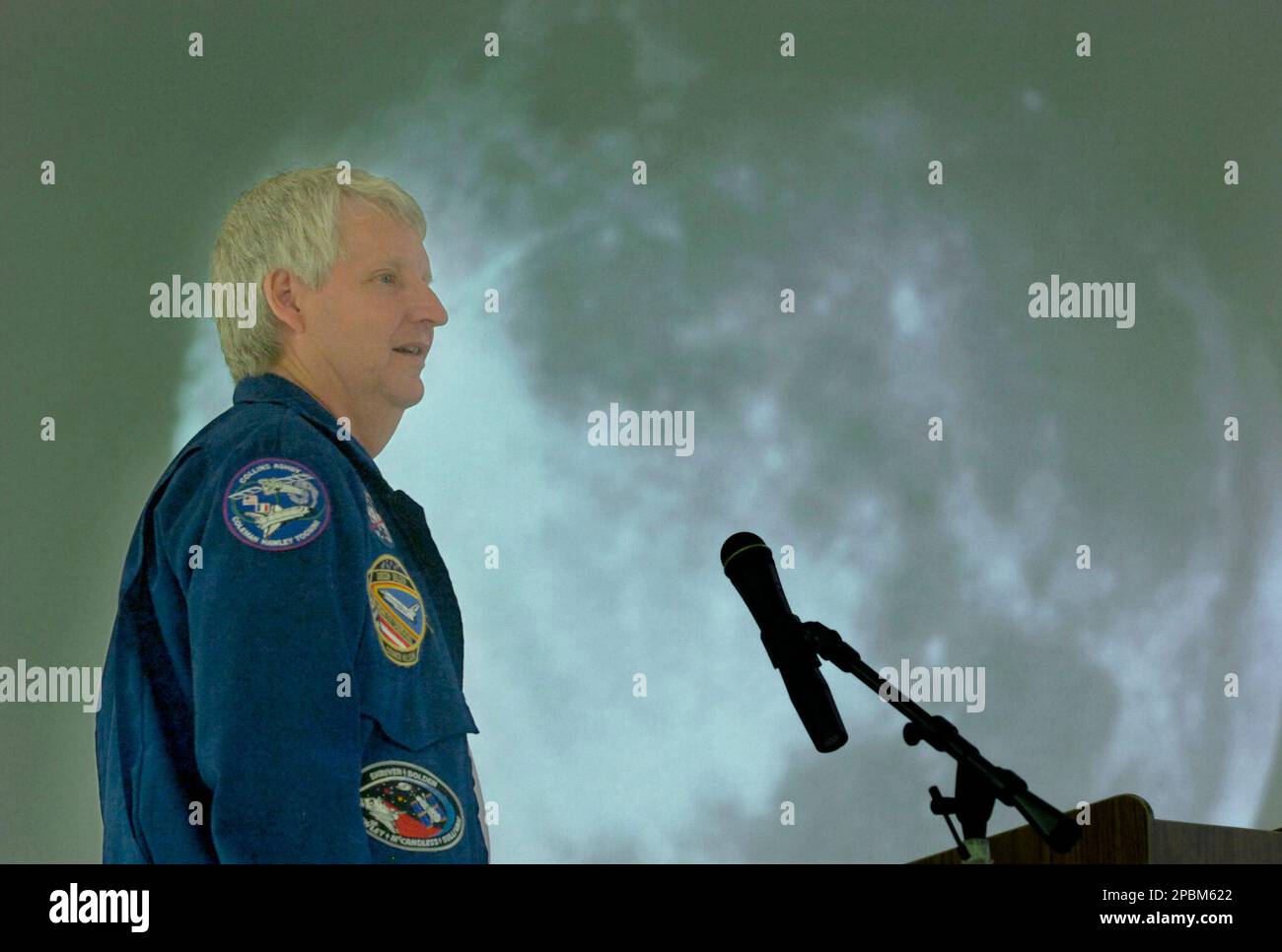 ** ADVANCED FOR WEEKEND EDITIONS APRIL 20-21** In front of a projection ...