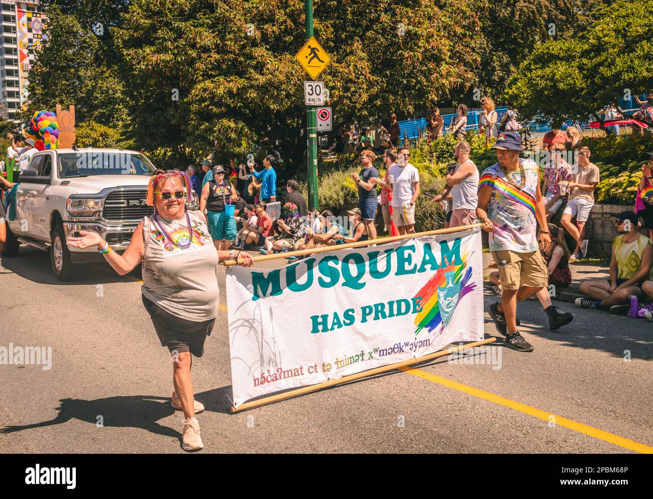 Vancouver, Canada - July 31,2022: During the Pride Parade, Musqueam ...