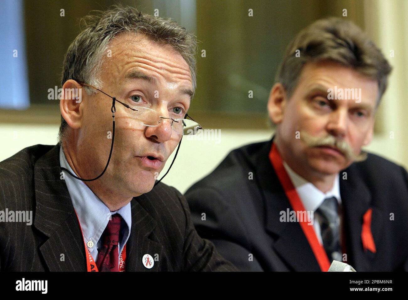 Peter Ghys, right, of Epidemic Monitoring and Prevention of UNAIDS ...