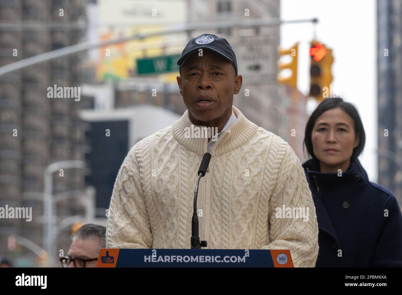 New York, United States. 12th Mar, 2023. New York City Mayor Eric Adams ...