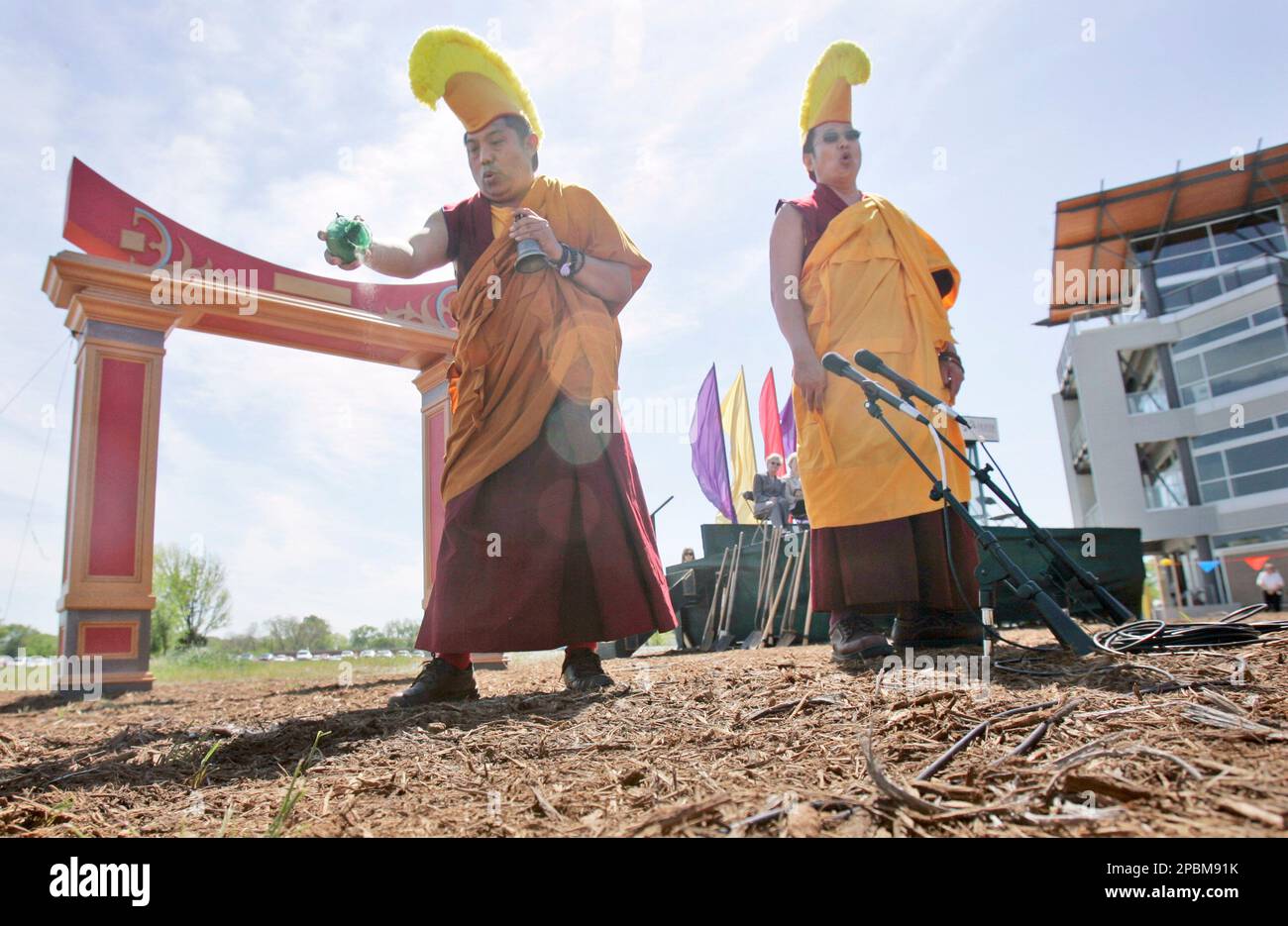 Tibetan monks The Venerable Geshe Dorjee, left, and Rinzin Dorjee, both ...