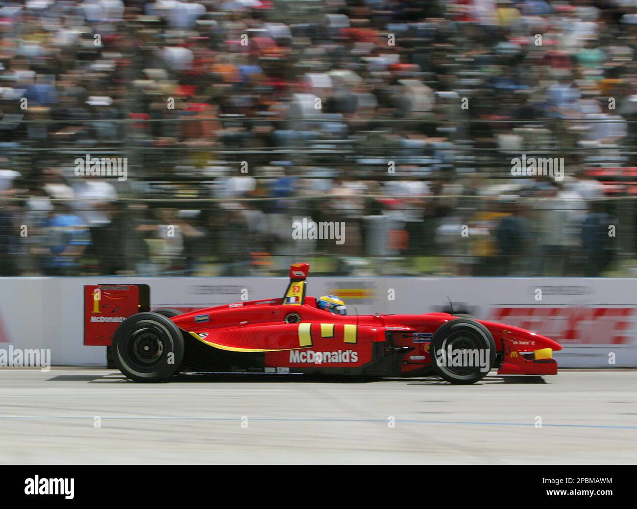 Sebastien Bourdais, of France, pulls away from the hairpin turn en ...