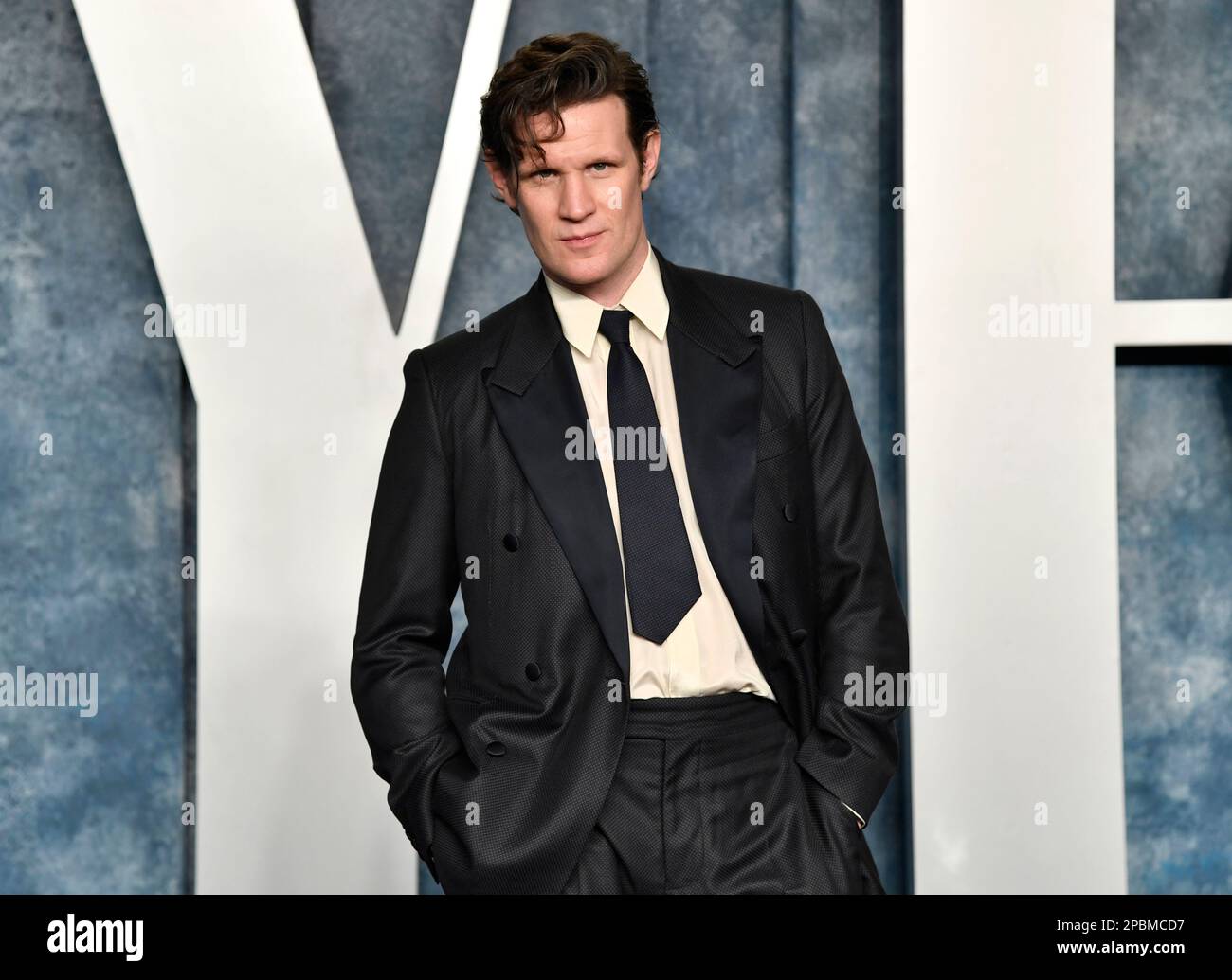 Matt Smith arrives at the Vanity Fair Oscar Party on Sunday, March 12 ...