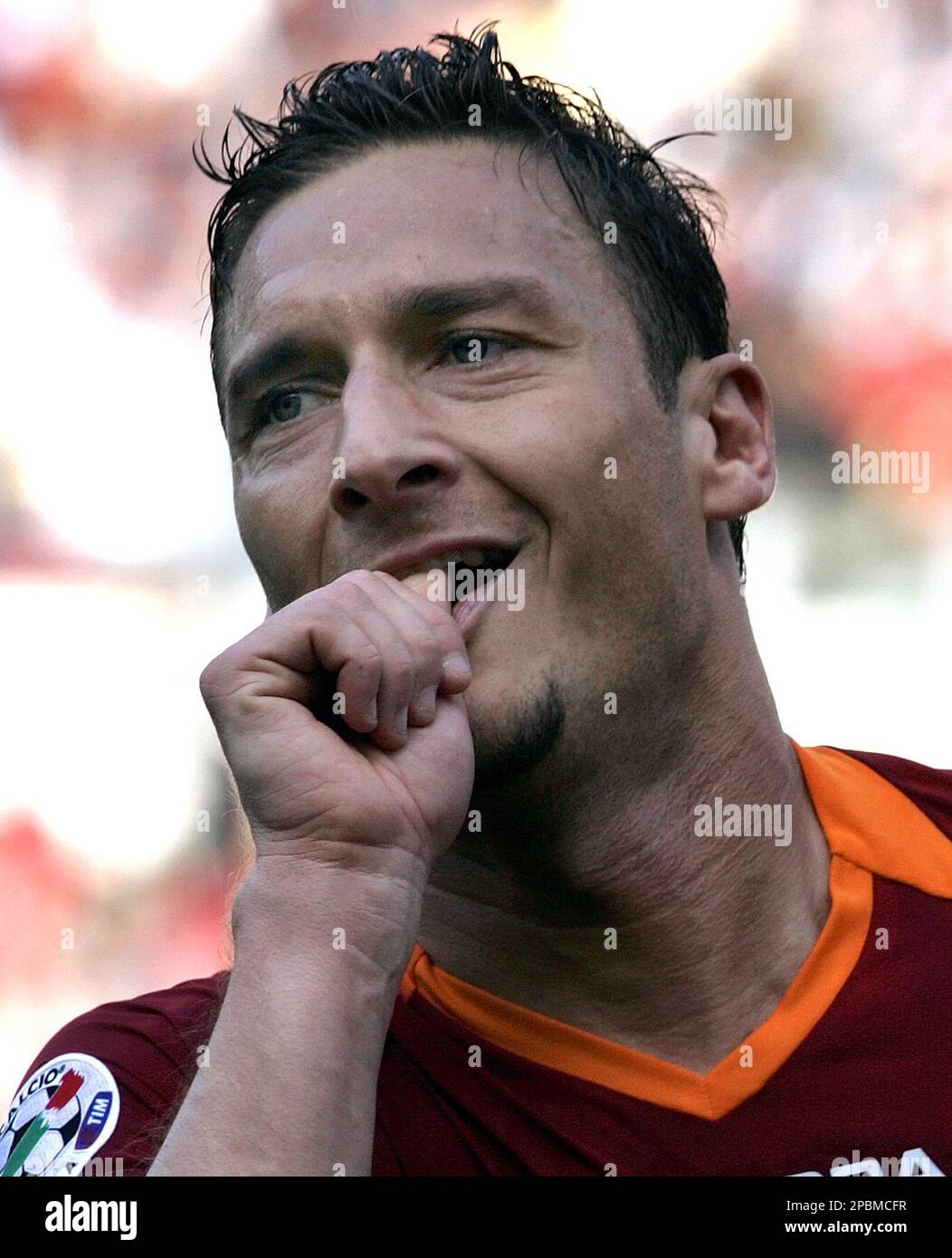 AS Roma's Francesco Totti celebrates after scoring during the Italian ...