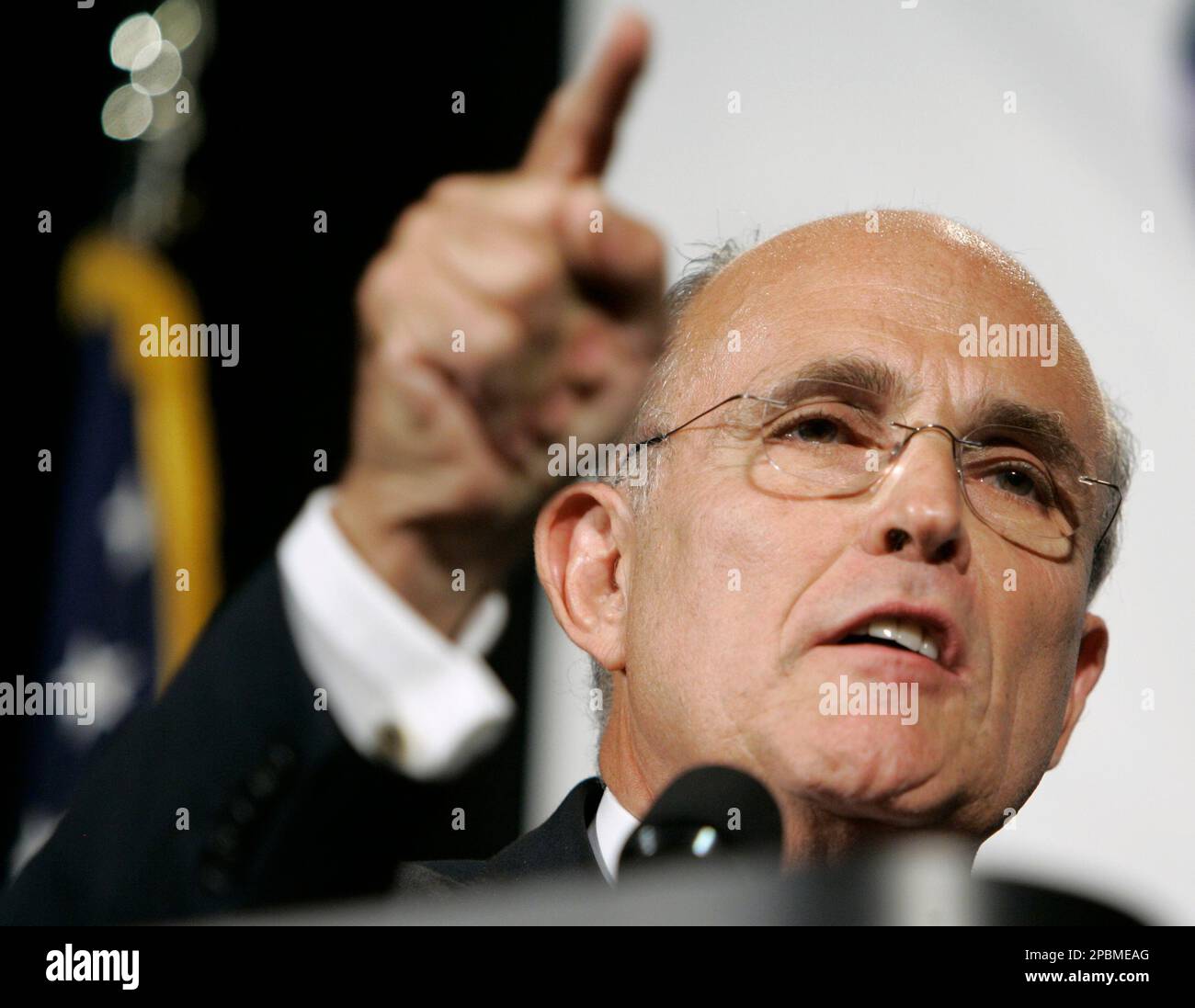 Former New York City Mayor Rudy Giuliani speaks during the Republican ...