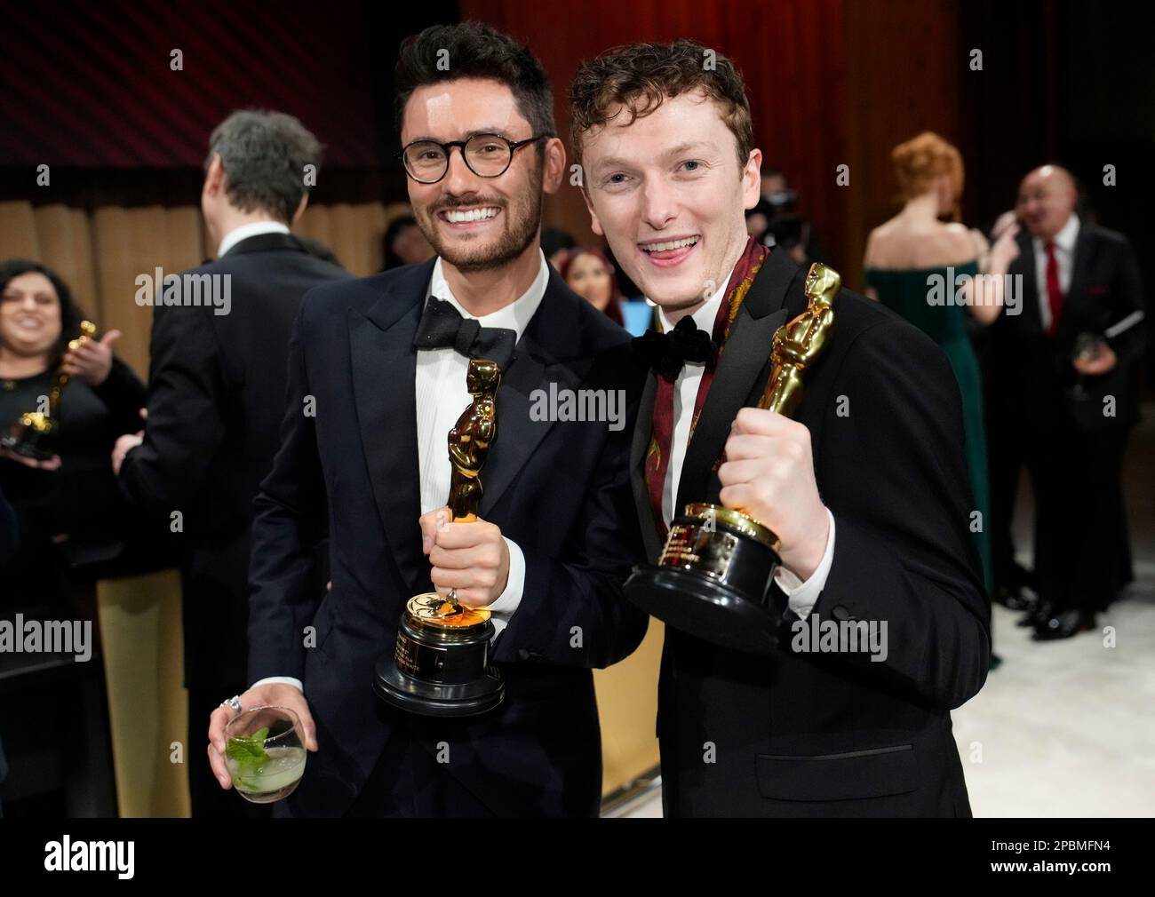 Tom Berkeley, left, and Ross White, winner of the award for best live ...