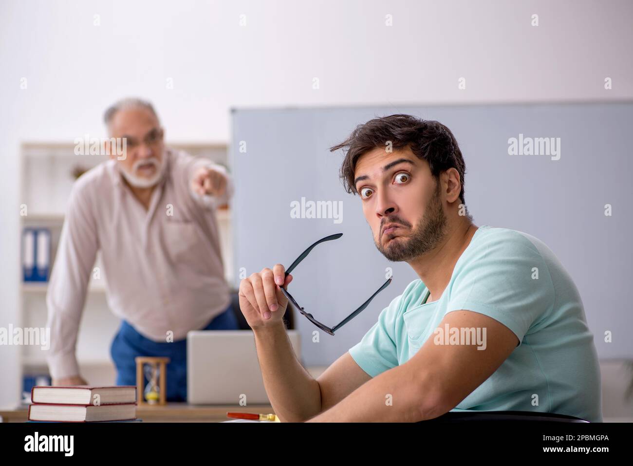 Classroom student teacher arguing hi-res stock photography and images ...
