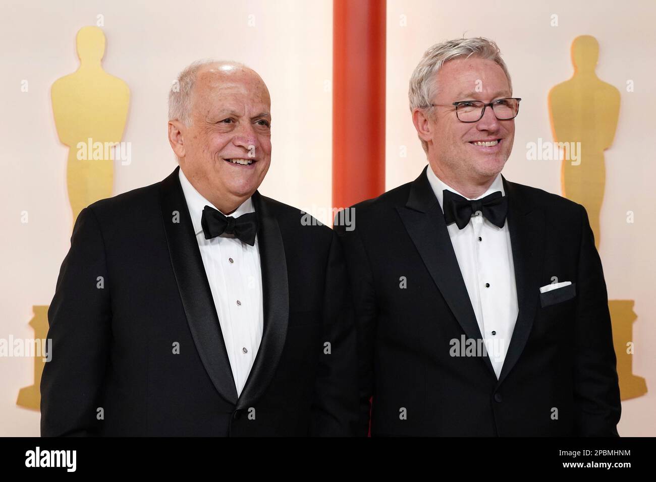 Joe Letteri and Daniel Barrett arrive at the Oscars on Sunday, March 12 ...