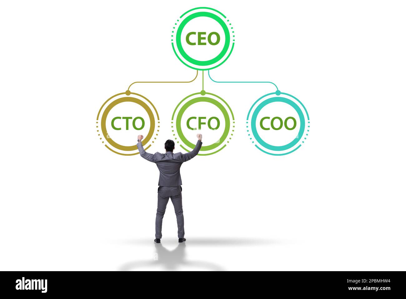 Illustration of organisation chart with the various executives Stock ...