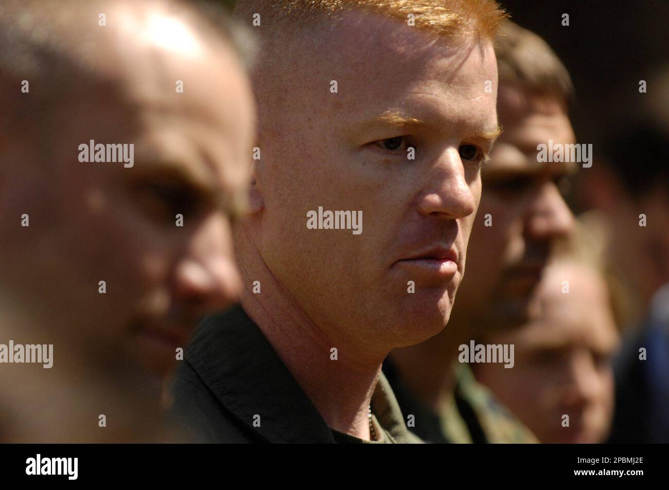 Lt. Col. Paul J. Rock Jr., commanding officer of VMM 263, answers ...