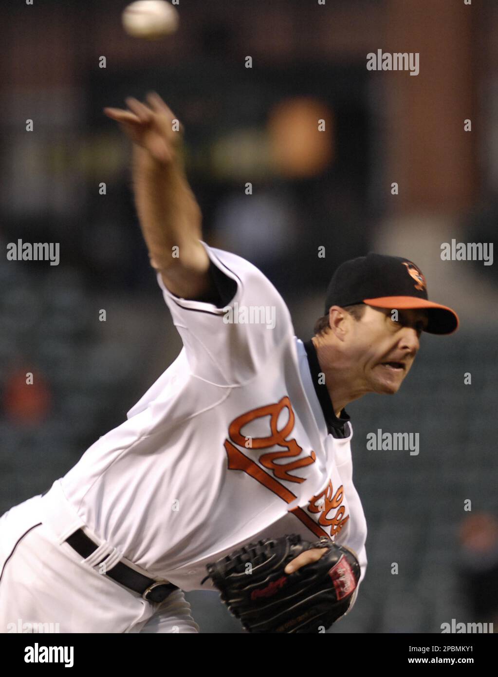 Baltimore Orioles pitcher Steve Trachsel delivers against the Kansas ...