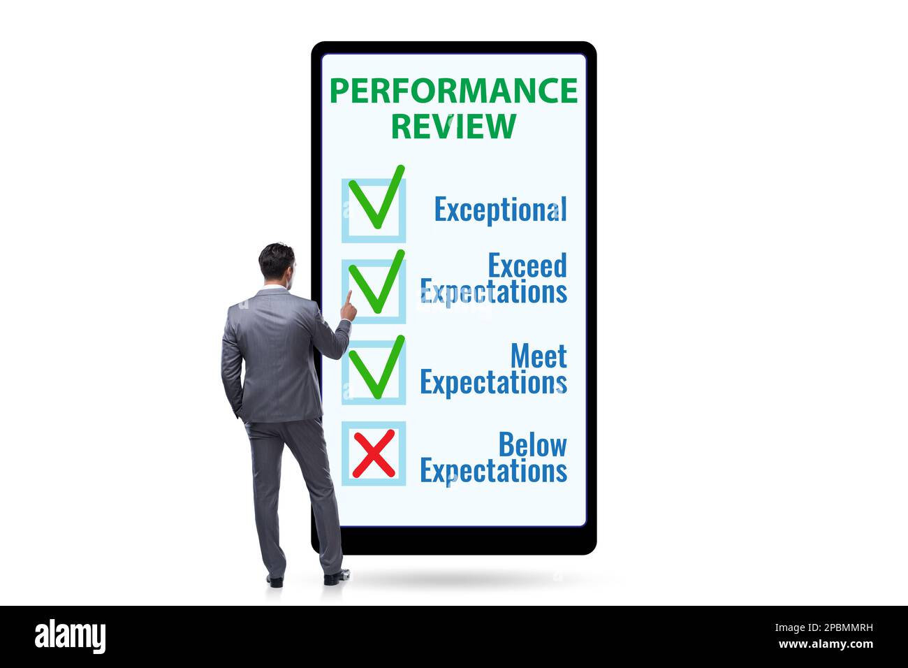 Employee annual performance review business concept Stock Photo - Alamy