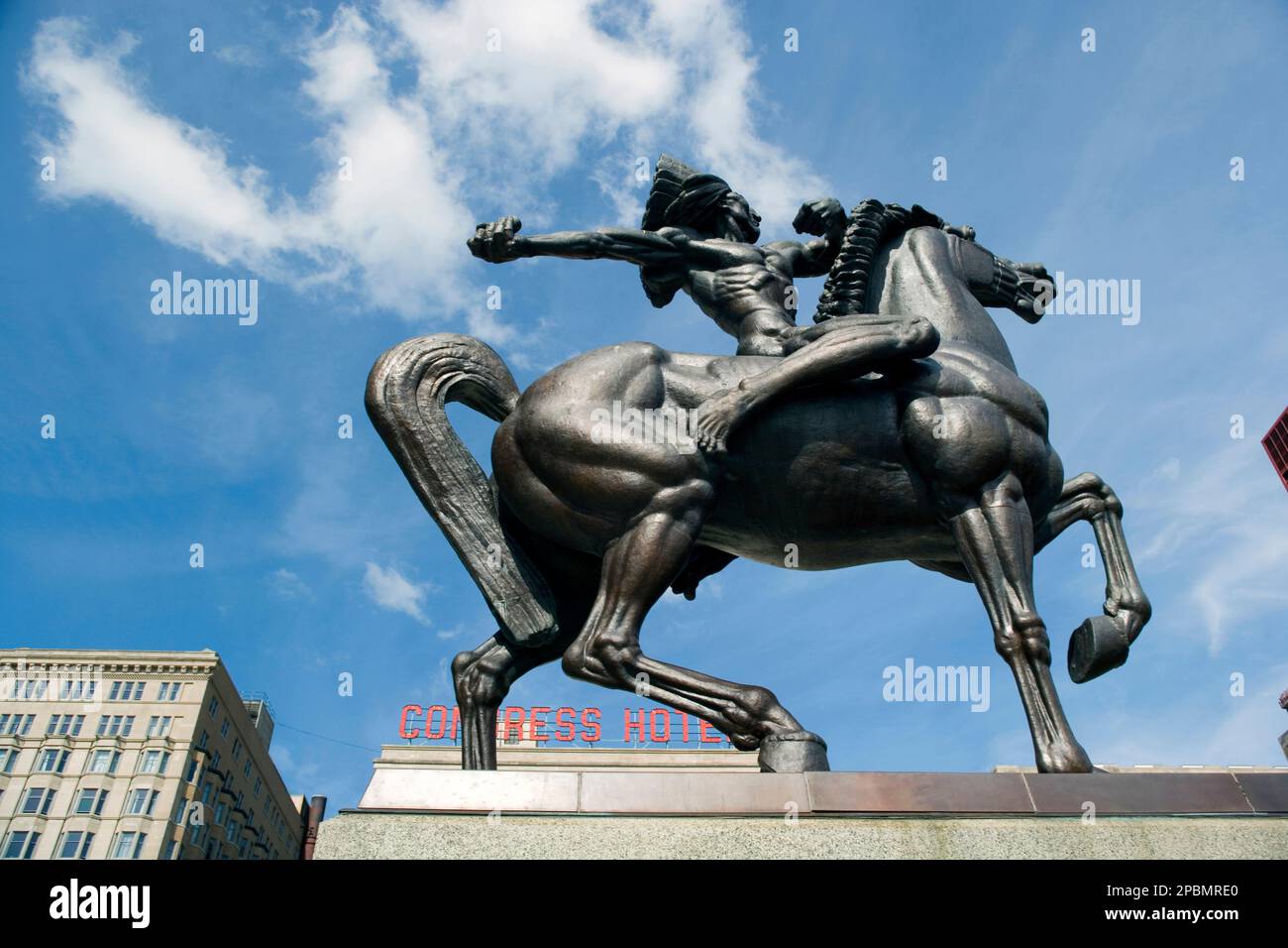 THE BOWMAN INDIAN STATUE (©IVAN MESTROVIC 1927) GRANT PARK DOWNTOWN ...