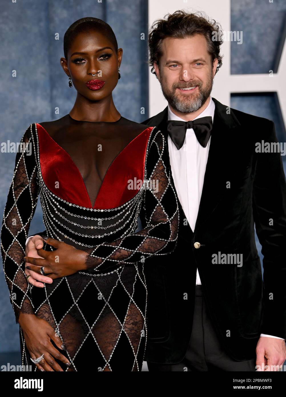 Jodie Turner-Smith and Joshua Jackson attending the Vanity Fair Oscar ...