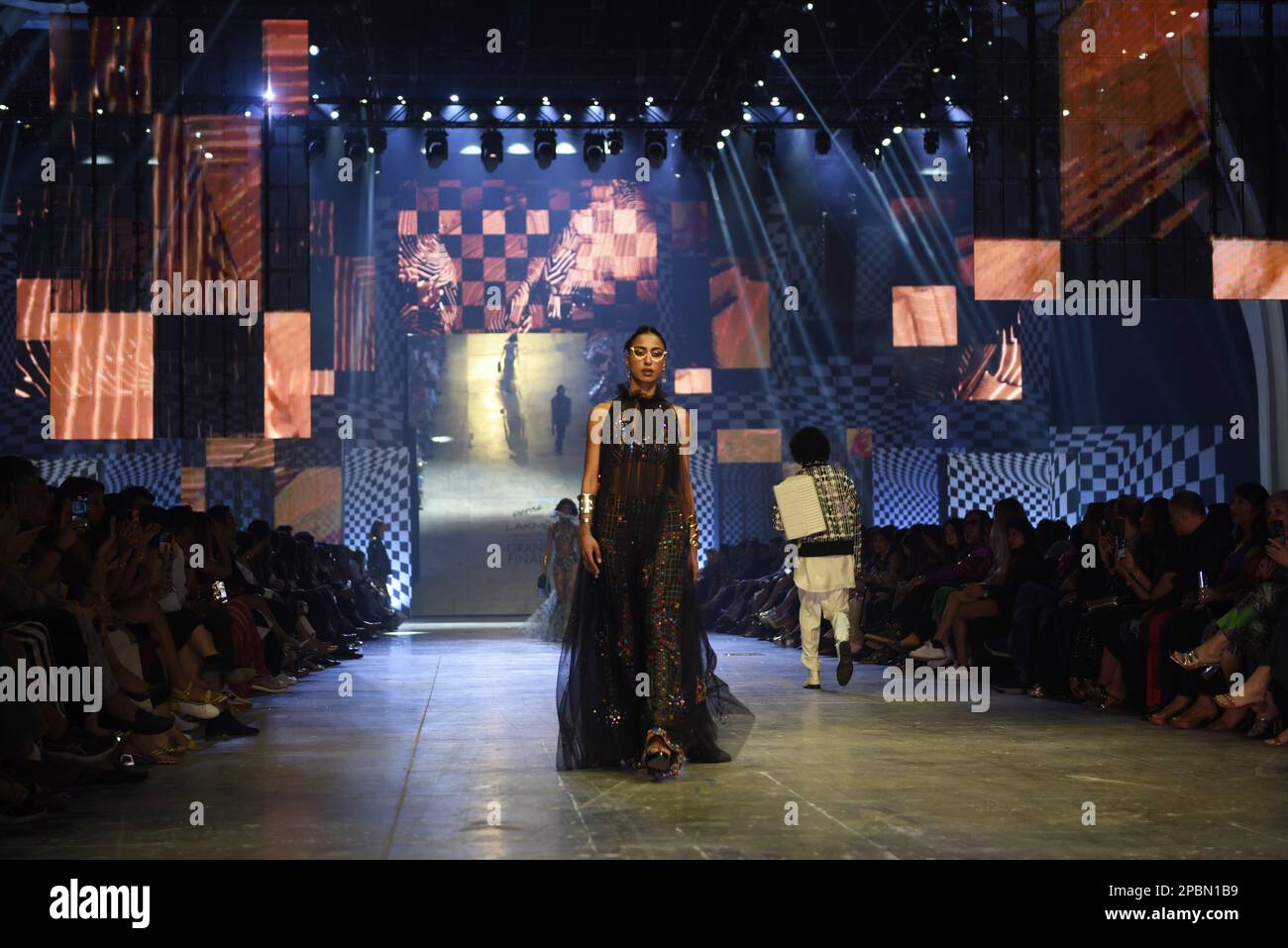Mumbai, Maharashtra, India. 12th Mar, 2023. A fashion model walk in a ...