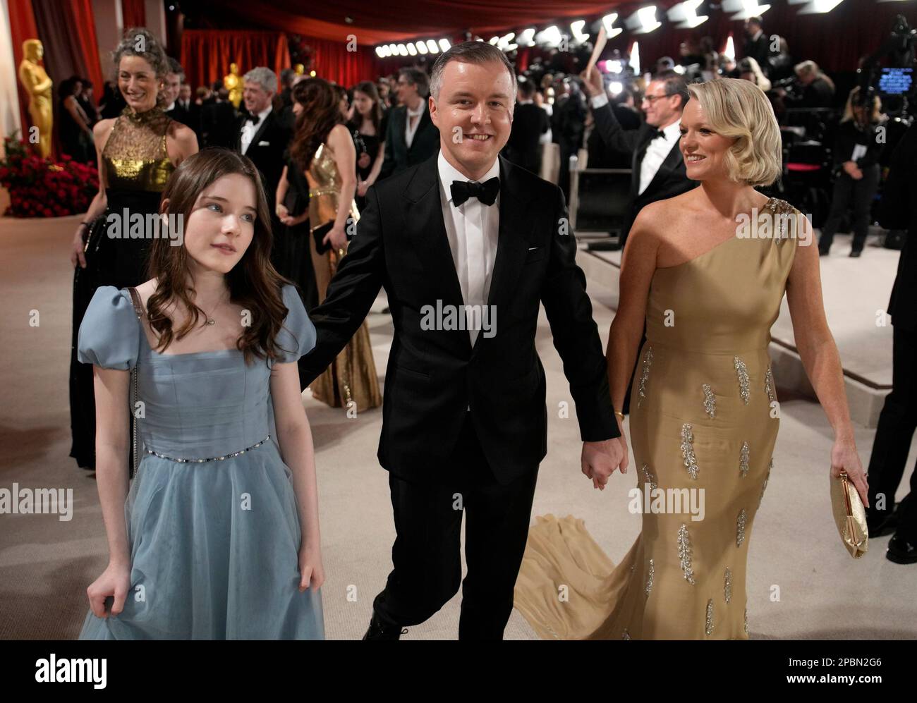Catherine Clinch, from left, Colm Bairead and Cleona Ní Chrualaoí ...