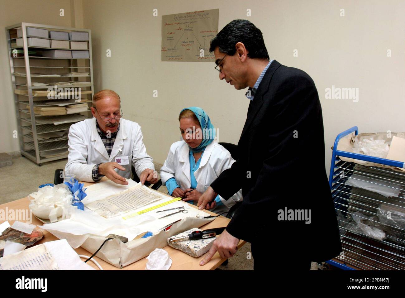 **ADVANCE FOR SUNDAY, APRIL 8 **Iraqi National Library Director General ...